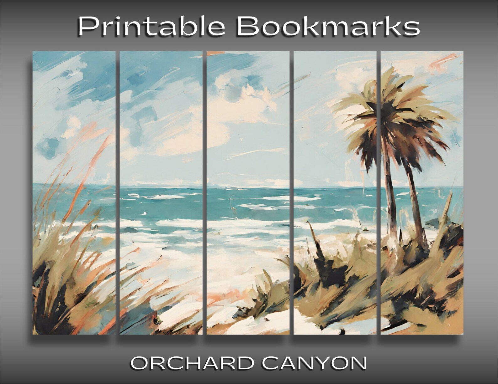 Hawaii Printable Bookmarks Hawaii Tropical Beach Downloadable Book ...