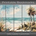 Hawaii Printable Bookmarks Hawaii Tropical Beach Downloadable Book ...