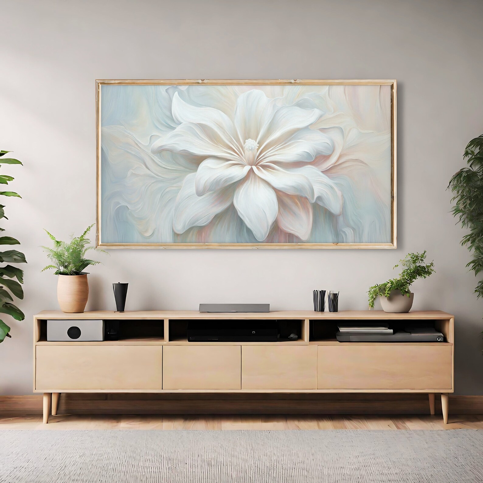 North Shore Flower Tv Frame Tv Art Abstract Hawaii Flower Art Tv Frame ...