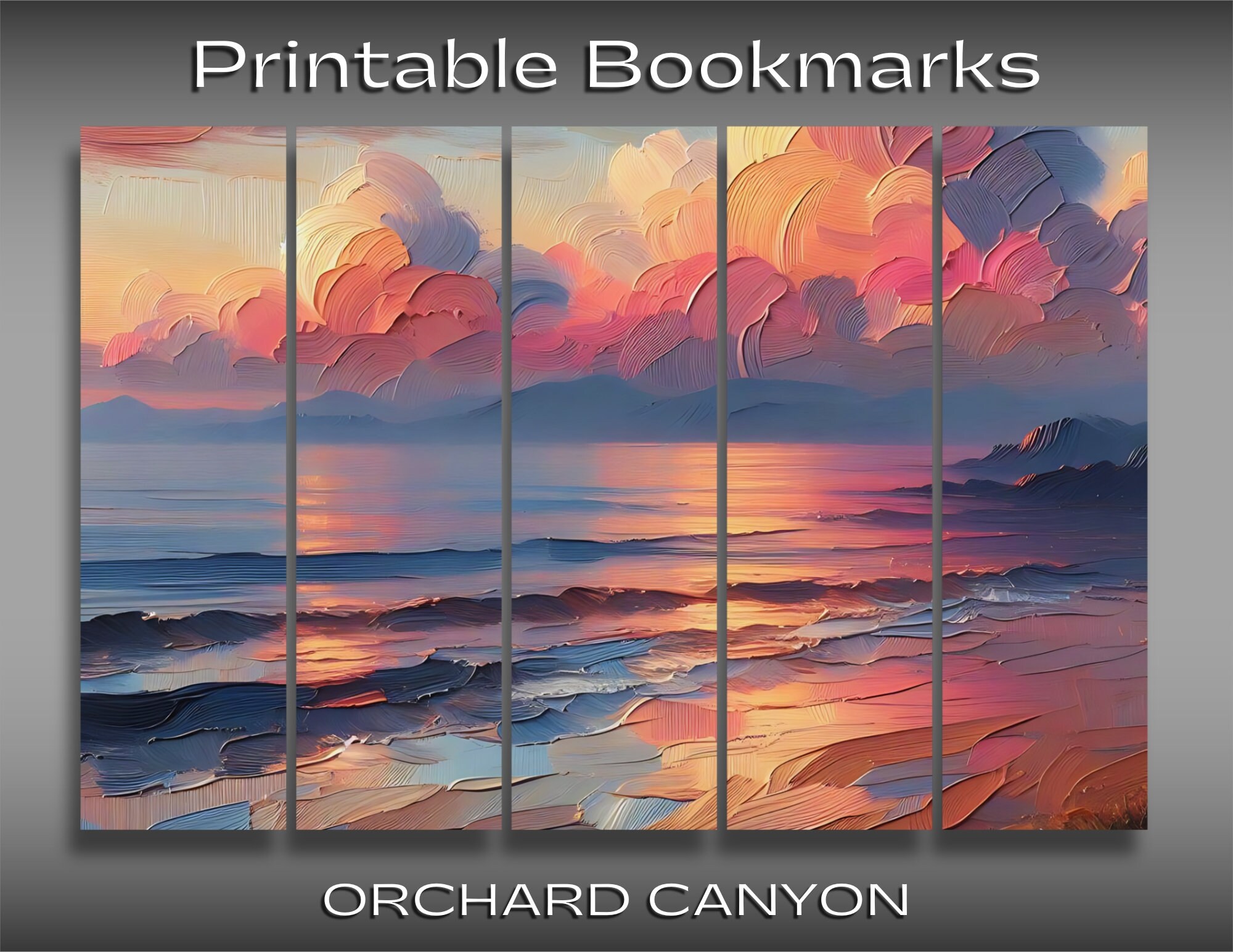 Hawaii Beach Printable Bookmarks Pacific Ocean Hawaii Painting ...