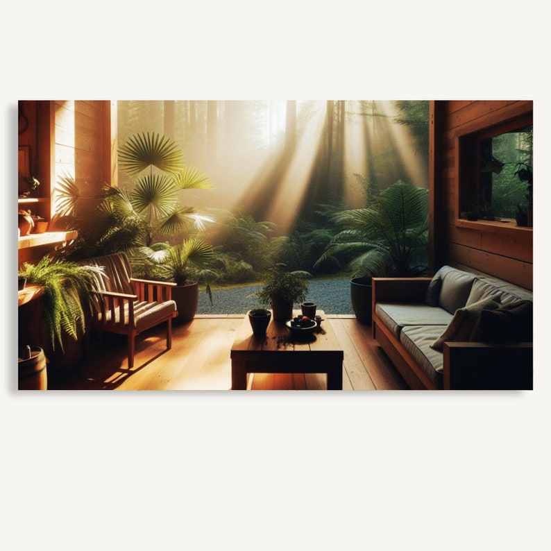 Rainforest Office Wallpaper Background Zoom Virtual Backgrounds Home ...