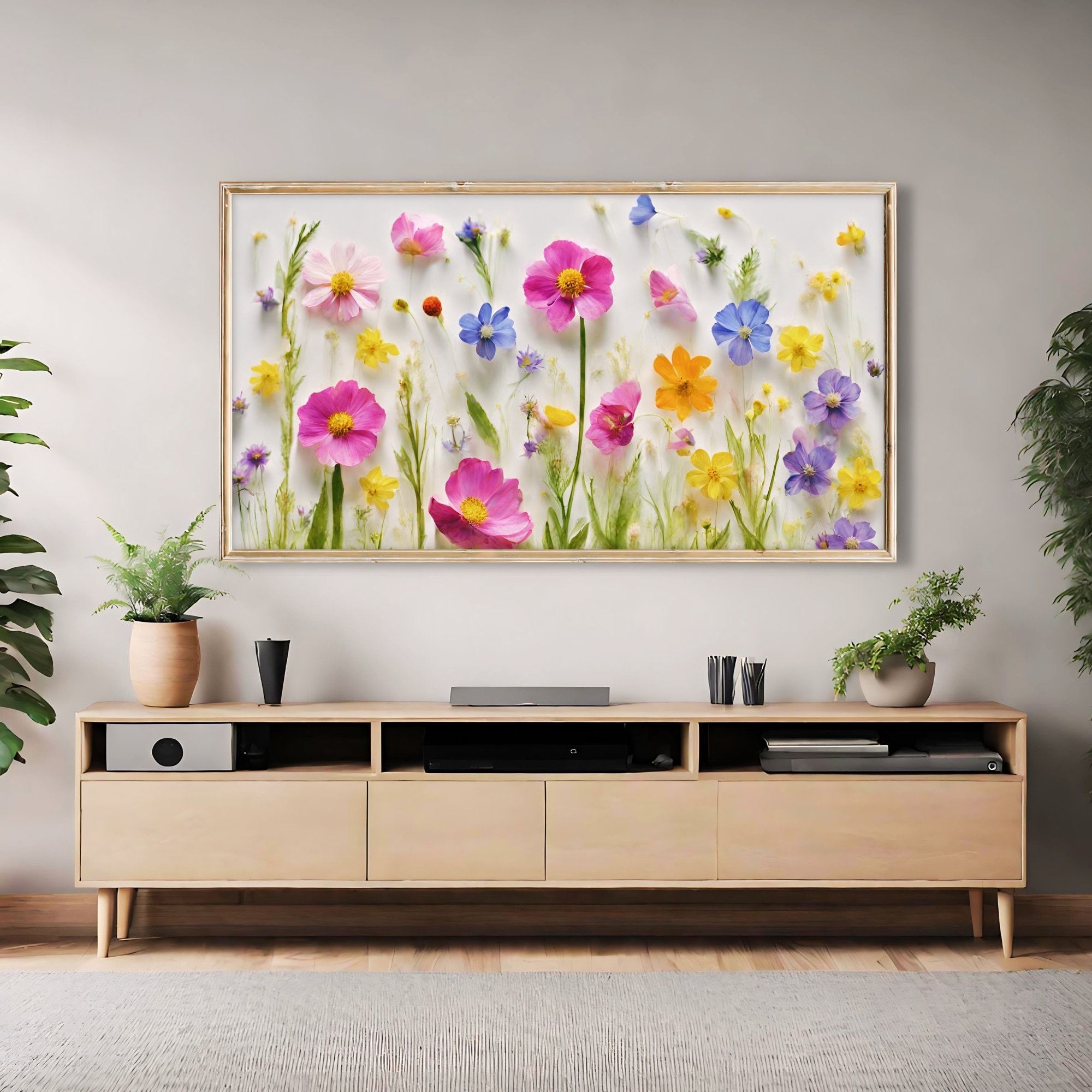Spring Flowers 3D Art Tv Frame Tv Wallpaper Art Tv Frame Tv Flowers ...