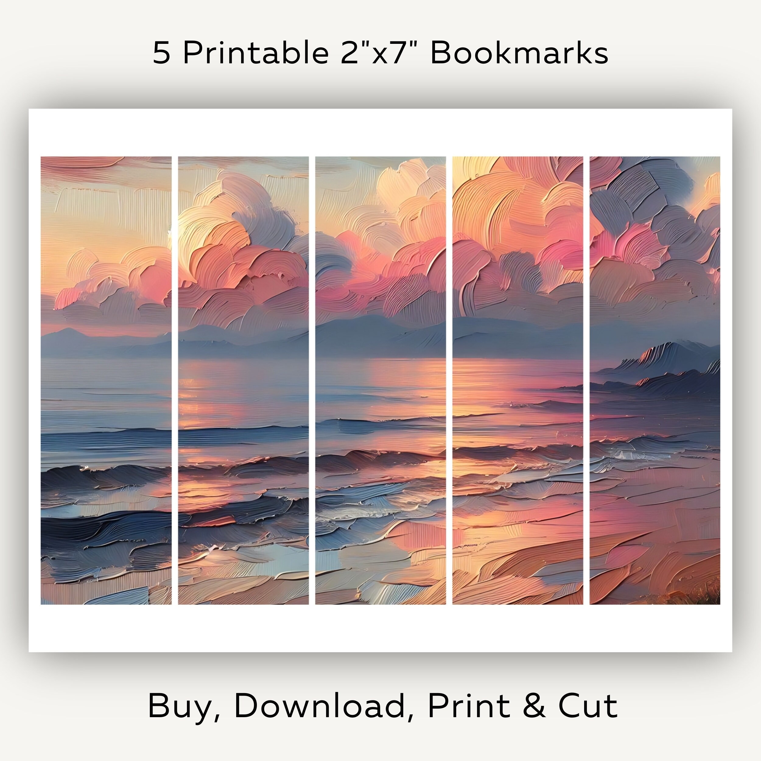 Hawaii Beach Printable Bookmarks Pacific Ocean Hawaii Painting ...