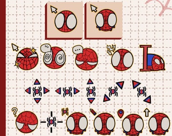 Spiderman Miles Morales Theme Animated Custom Cursor Pack | 18 Cute ...