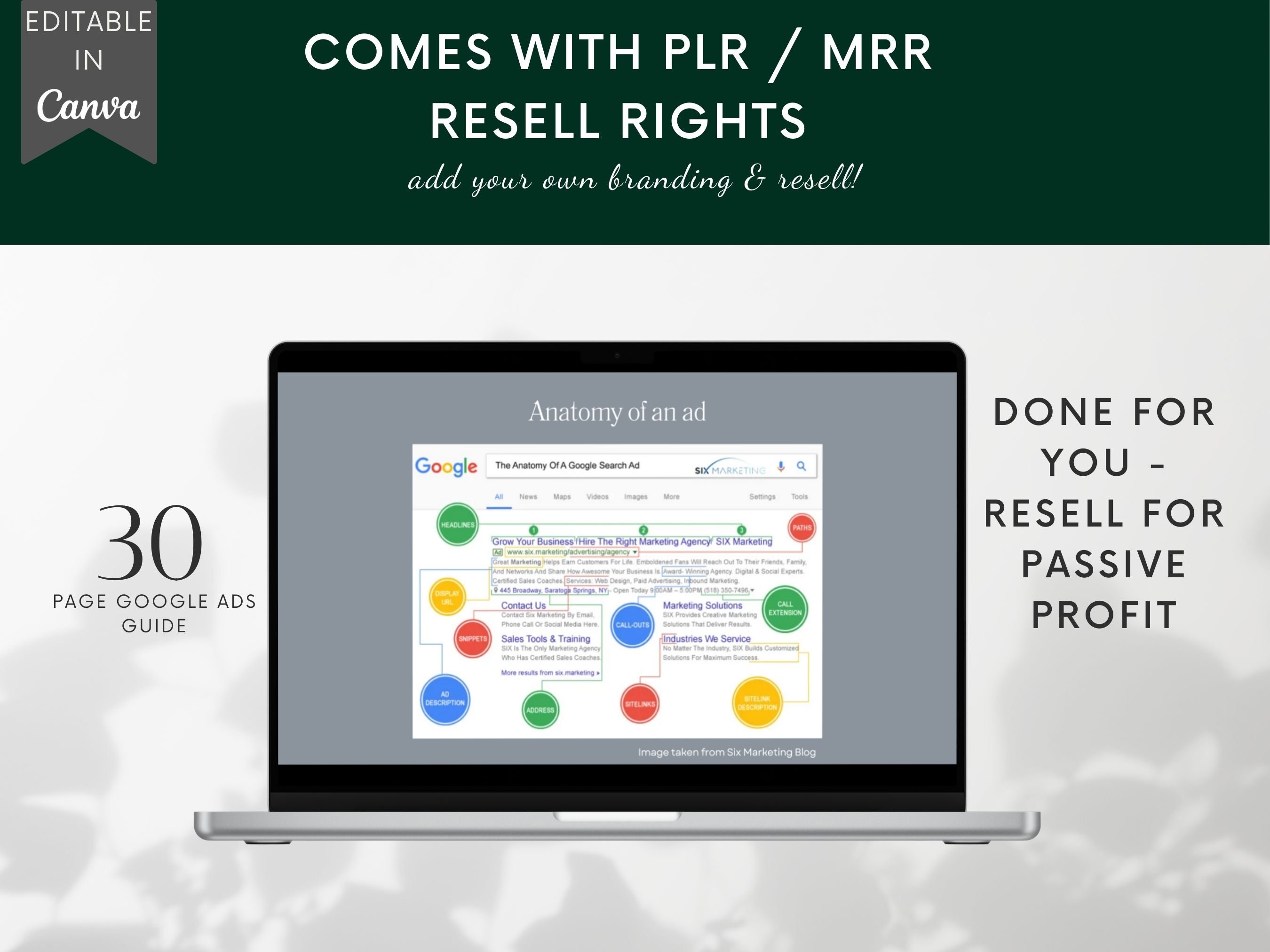 Google Ads Workbook, Digital Marketing Course With PLR & MRR Resell ...