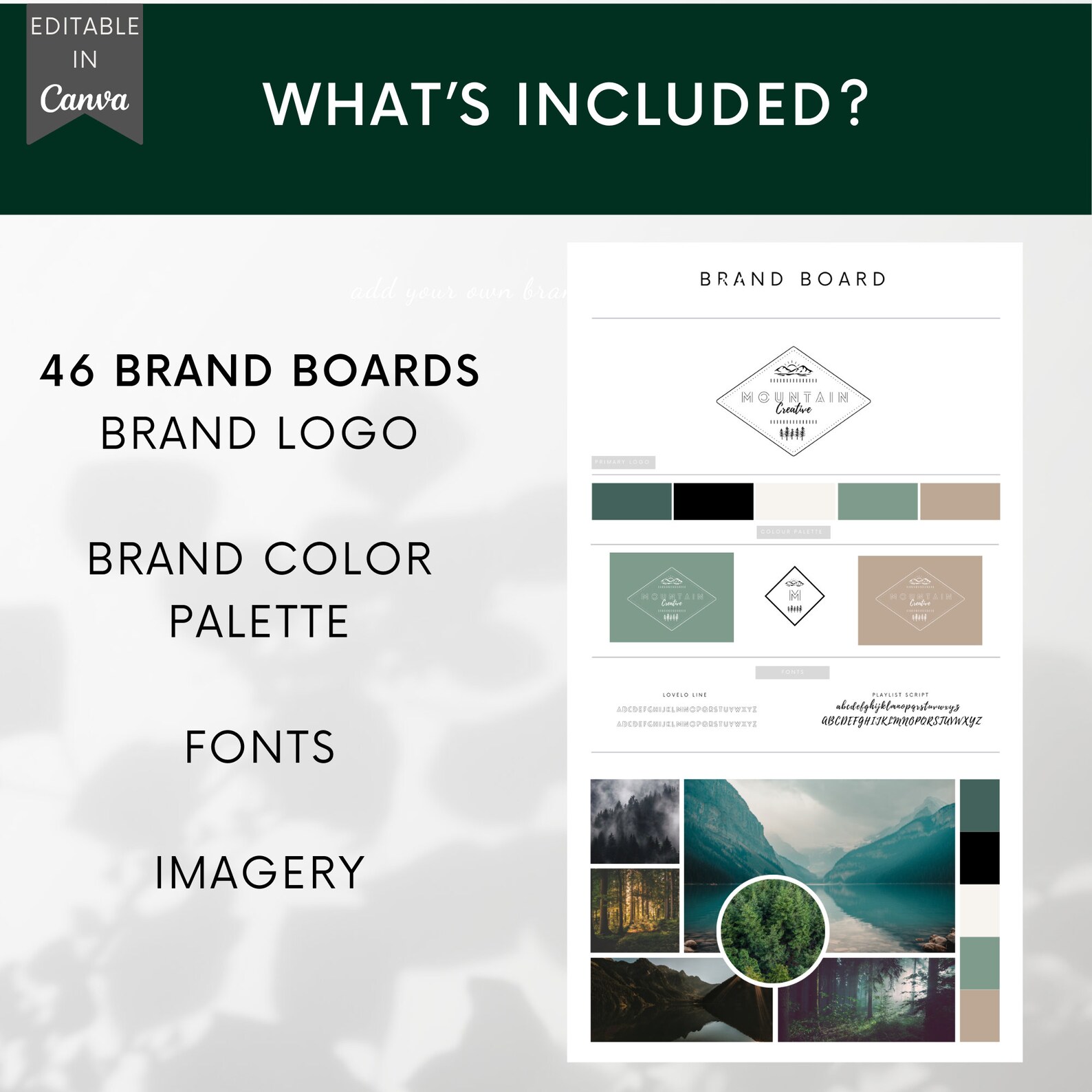 Brand Board Template PLR MRR, Small Business Branding Kit, Logo, DIY ...