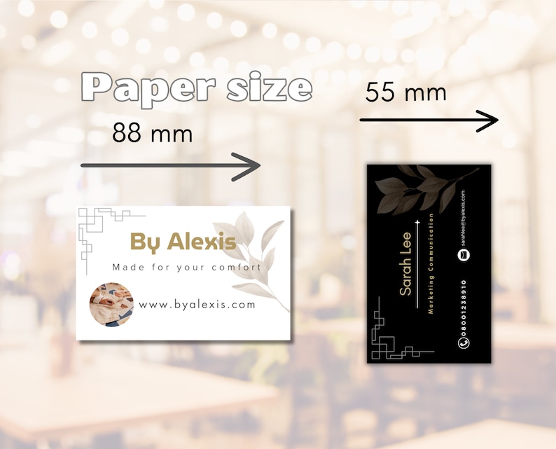 Editable Name Card Template - Sarah Edition - Etsy