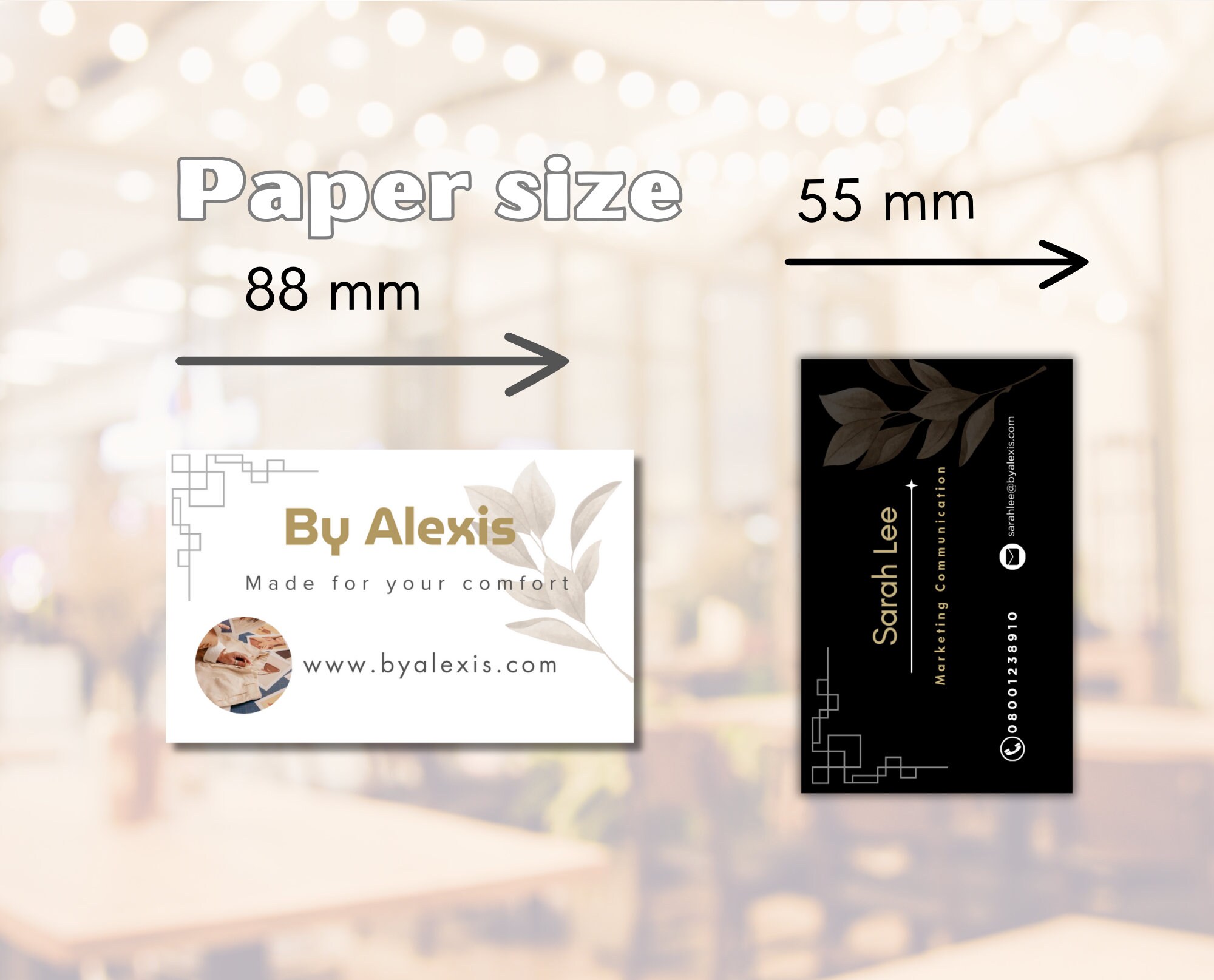 Editable Name Card Template - Sarah Edition - Etsy