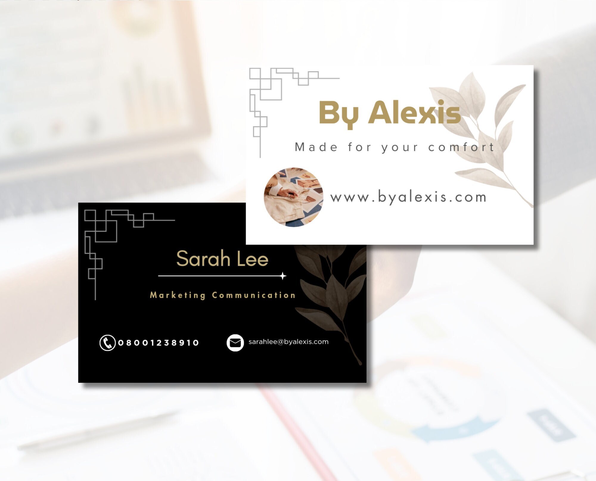 Editable Name Card Template - Sarah Edition - Etsy
