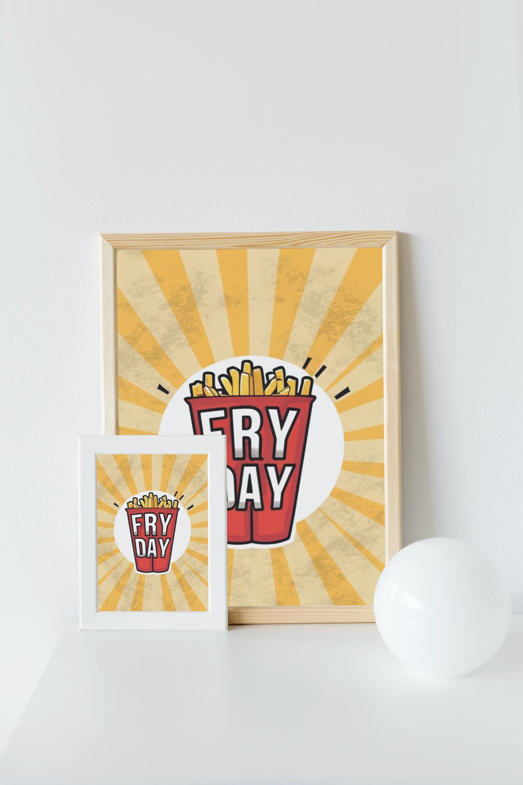 Fry-day Friday Funny Poster , Food Poster - Etsy