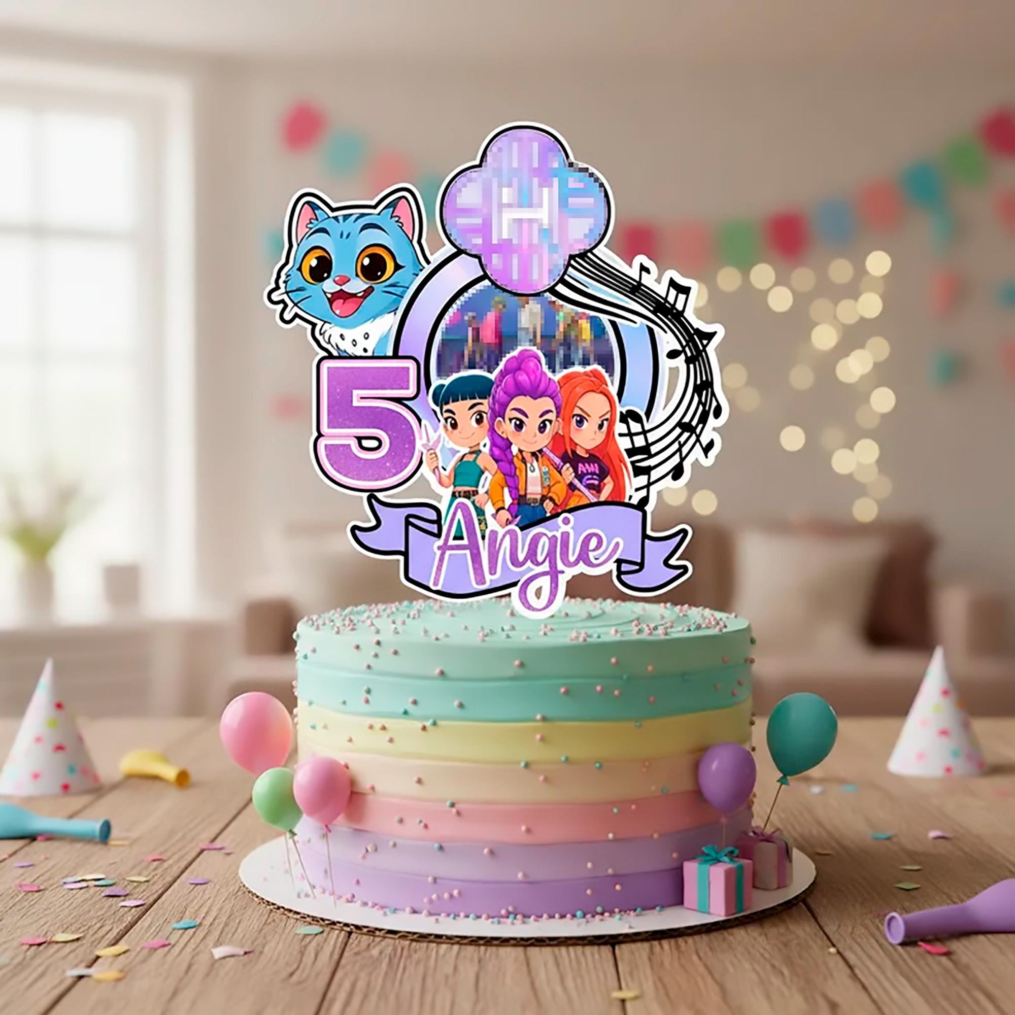 Cake Topper K-Pop Demon Hunters Chibi SVG | Archivo Digital para Cricut ...