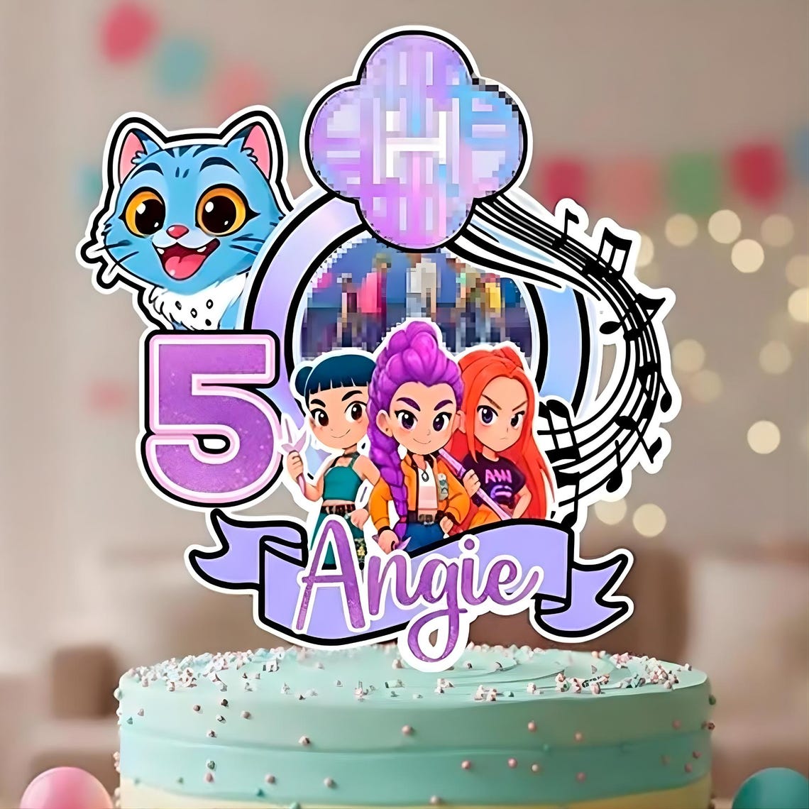Cake Topper K-Pop Demon Hunters Chibi SVG | Archivo Digital para Cricut ...