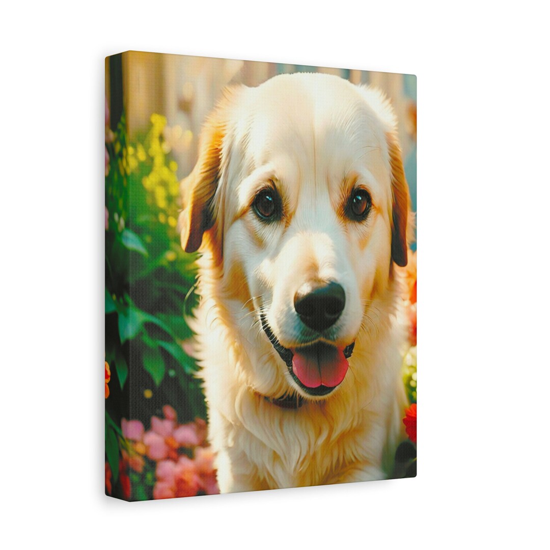 Dog Popet Portrait on Matte Canvas, Stretched, 1.25 , Personalized Pet ...