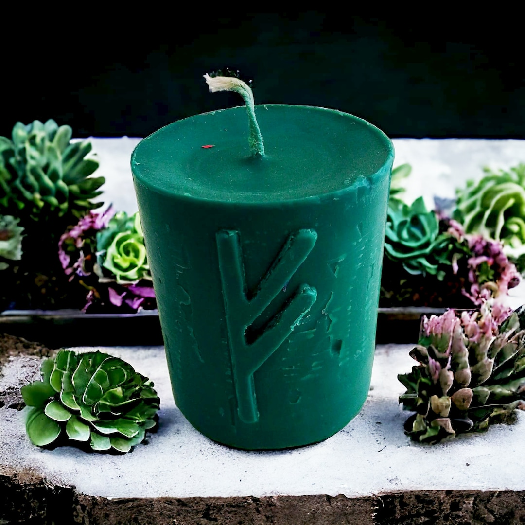 Rune Candle FEHU Rune of Financial Gain and Desire - Etsy