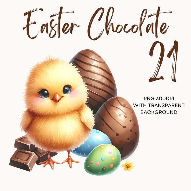 Watercolor Easter Chocolate PNG Clipart, Chocolate Bunny, Chocolate Egg ...