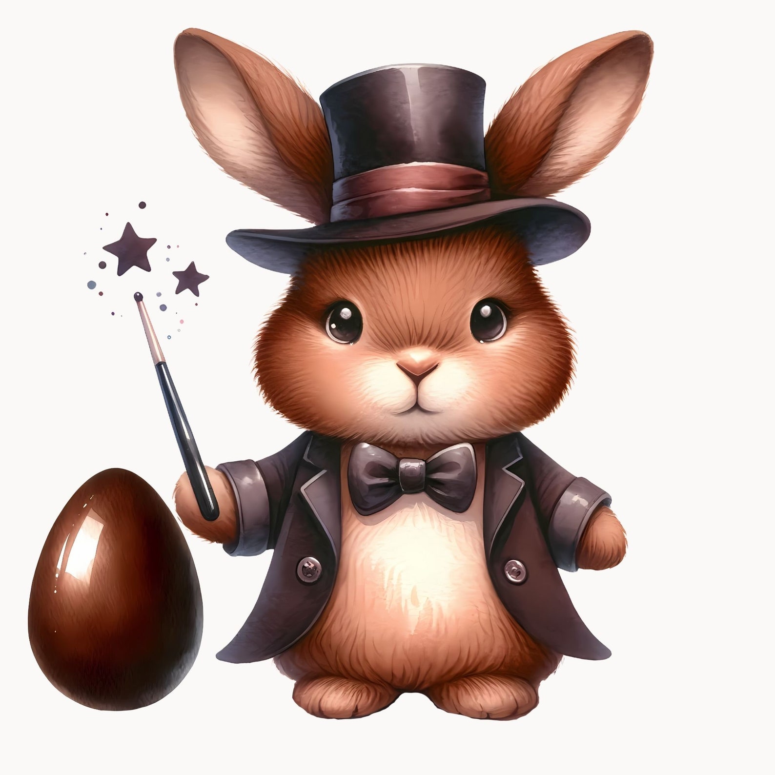 Watercolor Easter Chocolate PNG Clipart, Chocolate Bunny, Chocolate Egg ...