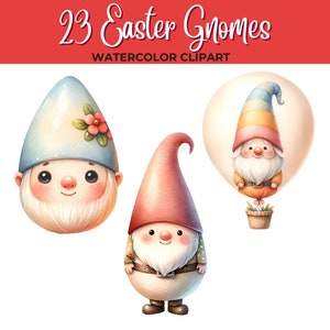 Easter Gnomes Png Clipart Gnome Sublimation,cute Watercolor File Kid ...