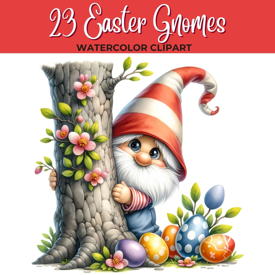 Easter Gnomes Png Clipart Gnome Sublimation,cute Watercolor File Kid ...