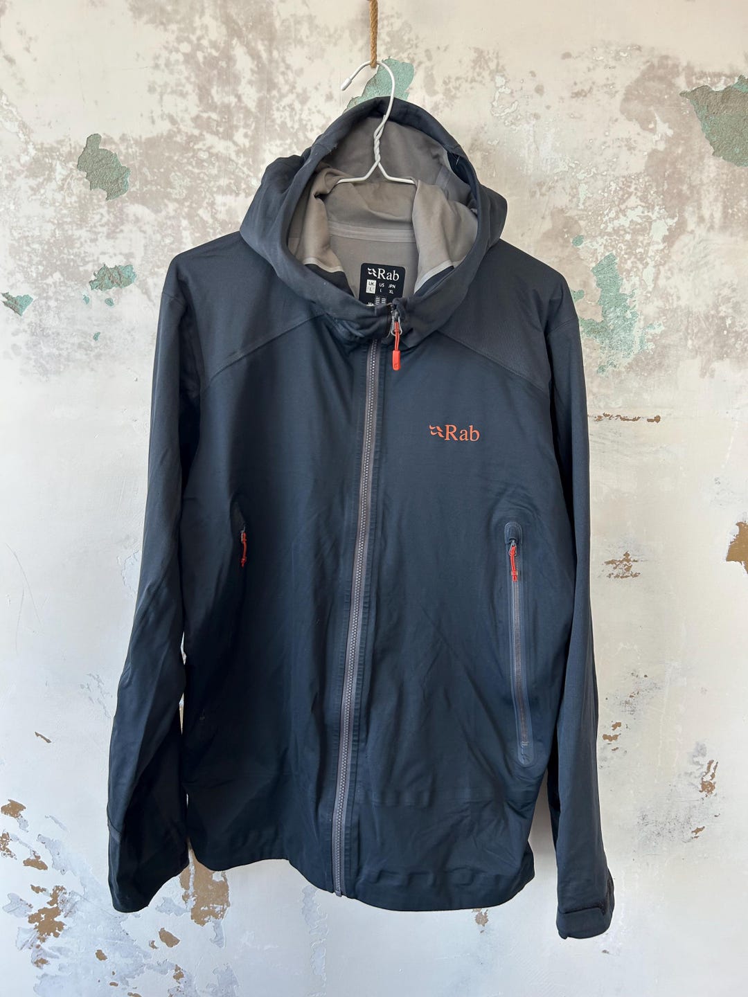 Rab Jacket Softshell Windbreaker Navy Hooded Stretchy Size L - Etsy