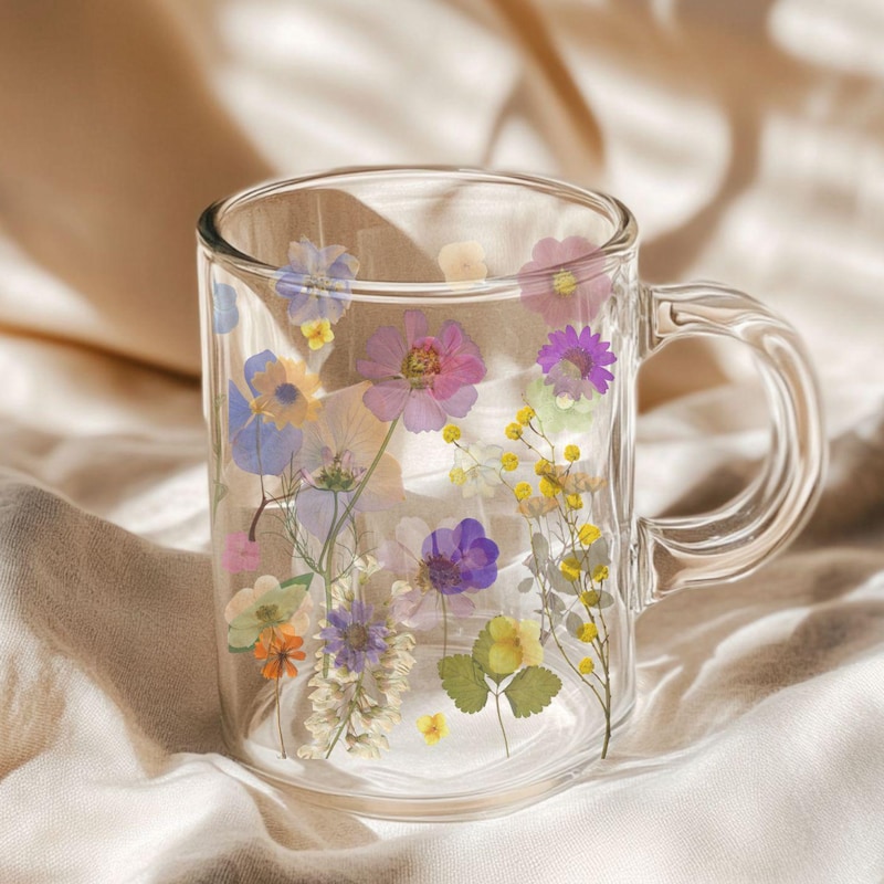 Pressed Flower Glass - Etsy
