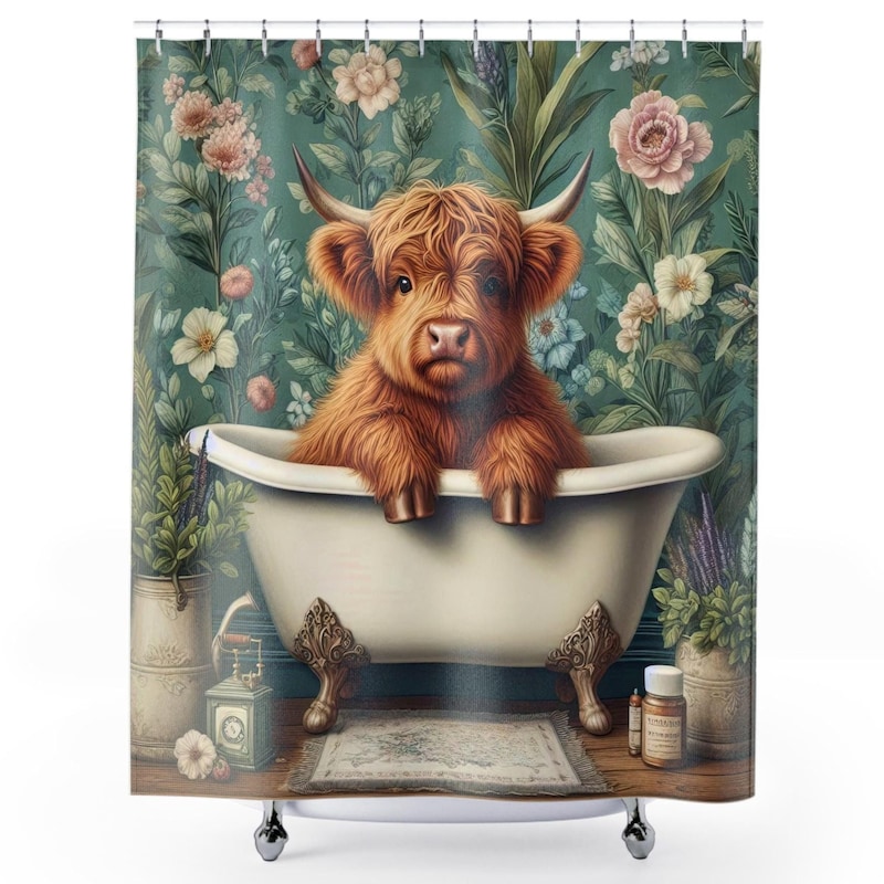 Cow Shower Curtain - Etsy