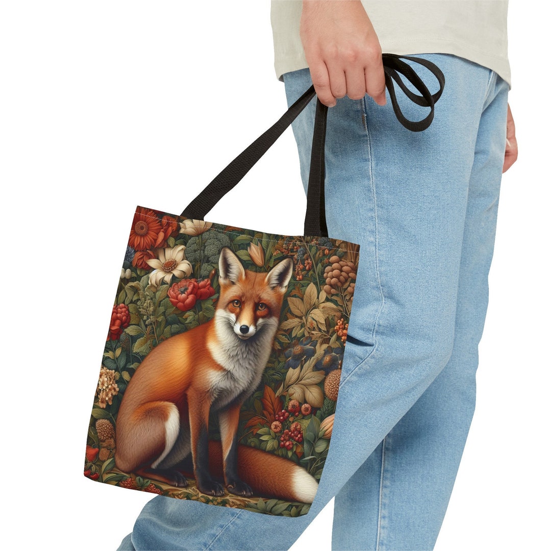 Forest Fox Tote Bag William Morris Inspired Red Fox Bag Vintage Style ...
