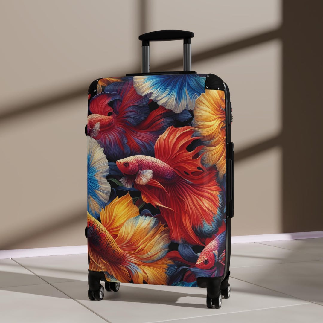 Betta Fish Suitcase Rolling Luggage Hard Shell Suitcase With Wheels ...