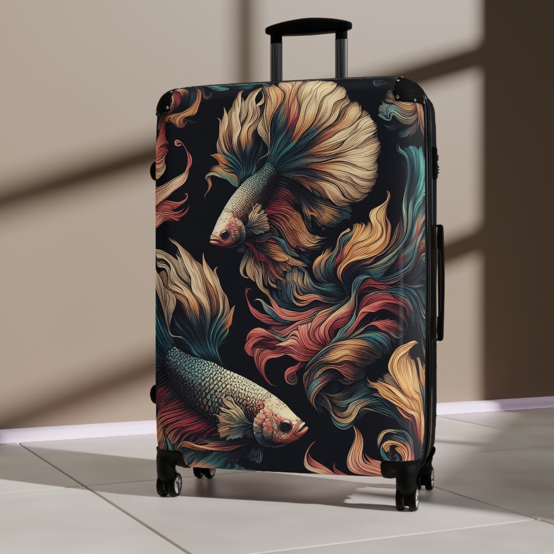 Betta Fish Suitcase Rolling Luggage Hard Shell Suitcase With Wheels ...