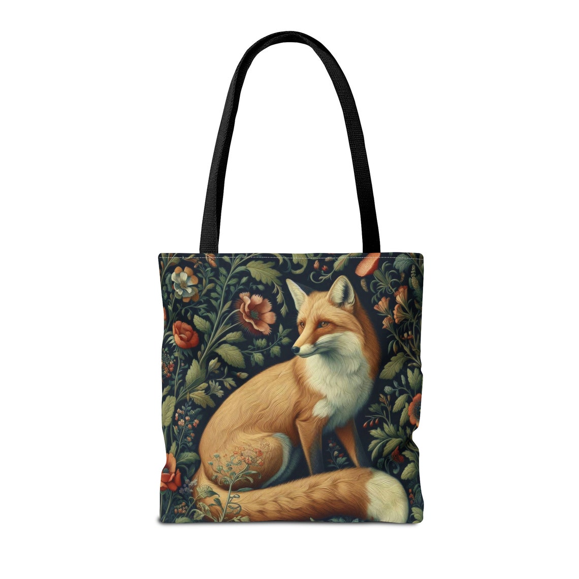 Forest Fox Tote Bag William Morris Inspired Fox in the Garden Vintage ...