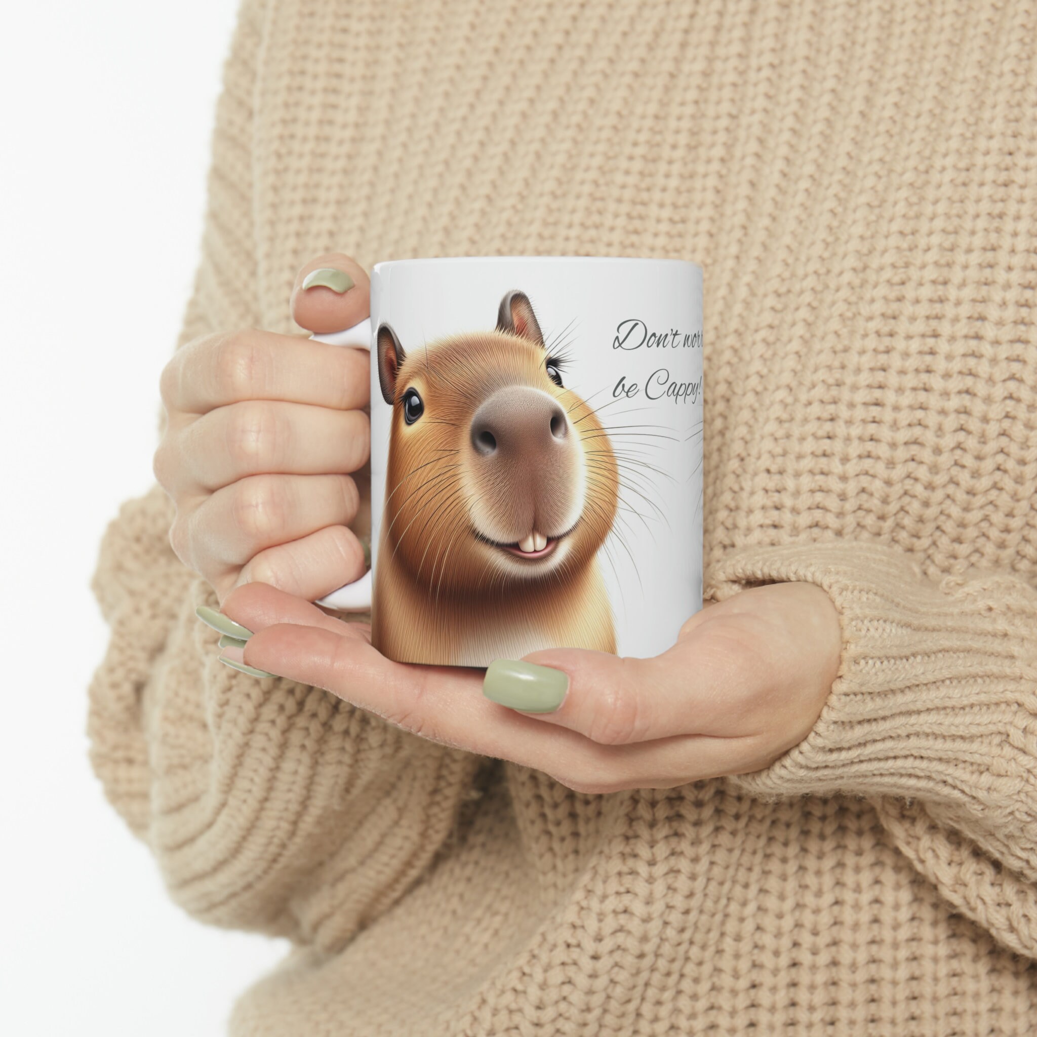 Happy Capybara Mug Cute Capybara Ceramic Coffee Mug Animal Lover Gift ...