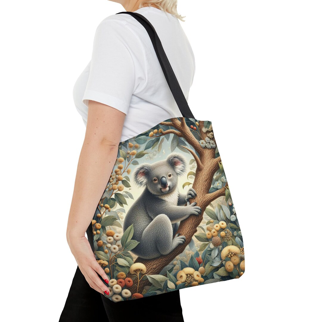 Koala Tote Bag William Morris Inspired Cute Koala Gift Unique and ...