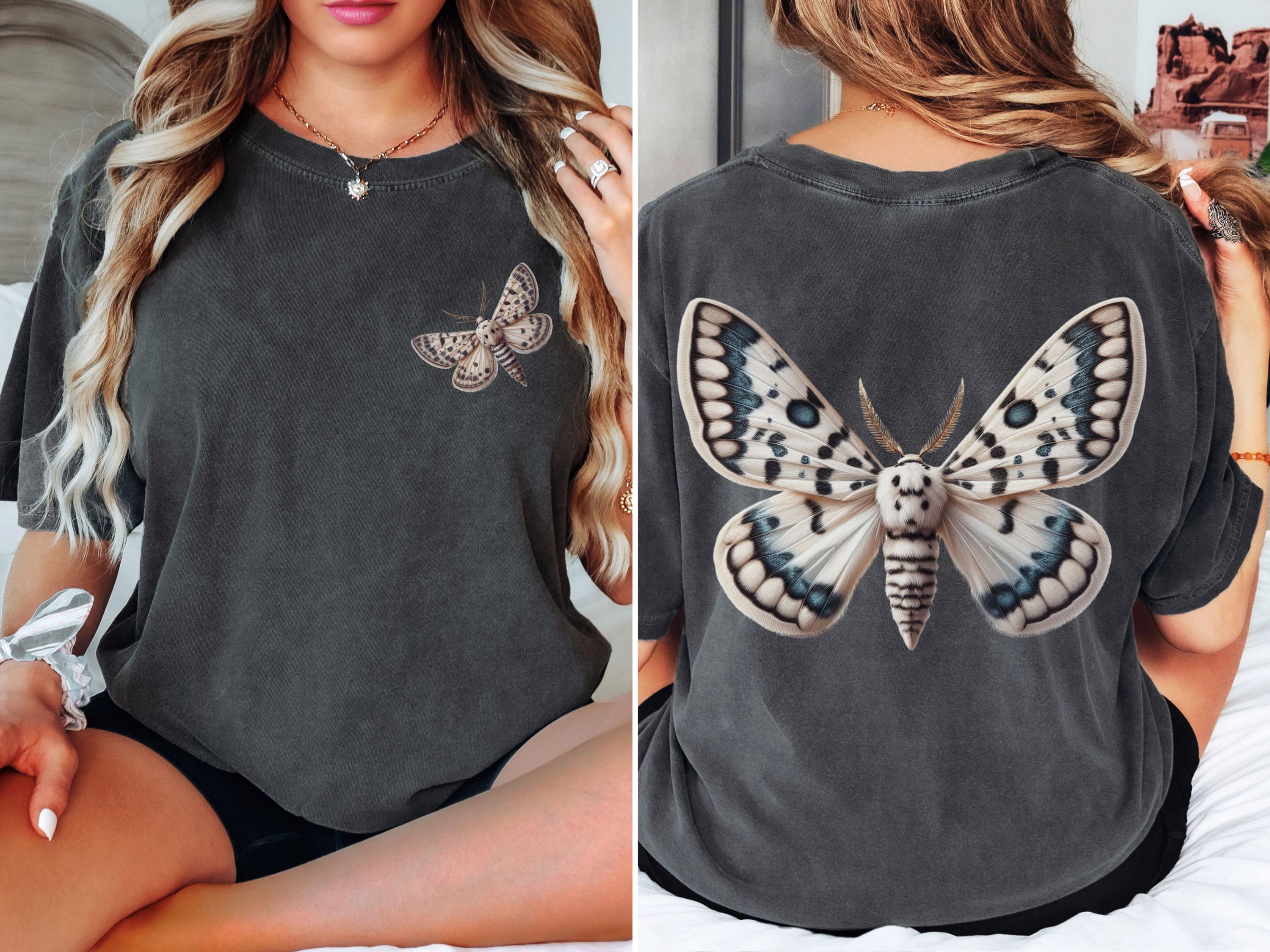 Large Moth T-shirt Front and Back Print Shirt Vintage Moths Tshirt ...