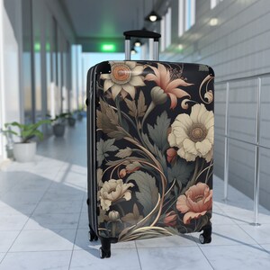 Floral Suitcase Rolling Luggage Hard Shell Suitcase With Wheels Vintage ...