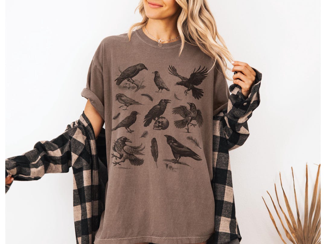Crows & Ravens Shirt Retro 90s Tattoo Crow T-shirt Gothic Raven ...