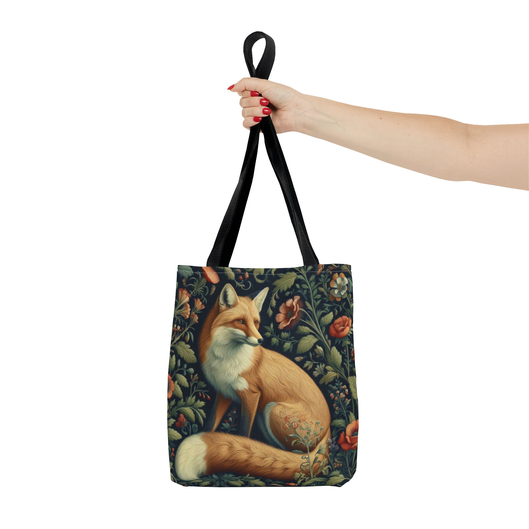 Forest Fox Tote Bag William Morris Inspired Fox in the Garden Vintage ...