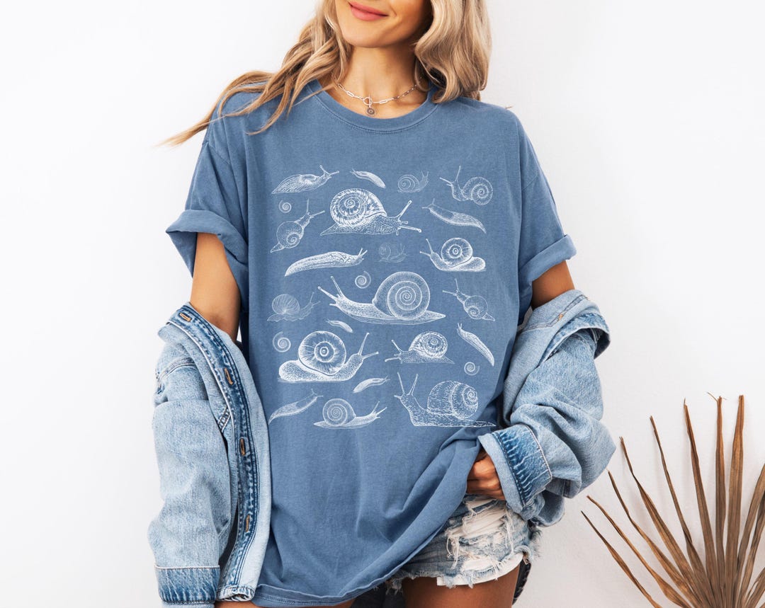 Snails and Slugs Shirt Comfort Colors Unisex Cottagecore Snail T-shirt ...