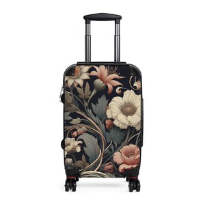 Floral Suitcase Rolling Luggage Hard Shell Suitcase With Wheels Vintage ...
