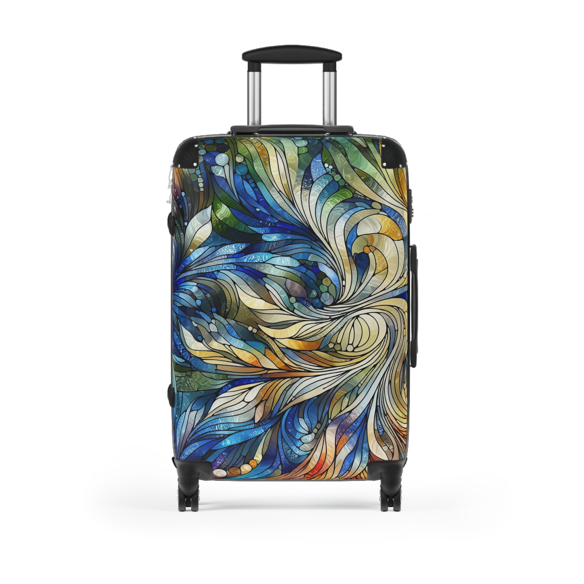 Stained Glass Effect Suitcase Rolling Luggage Hard Shell Suitcase With ...