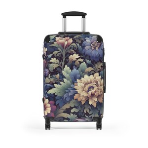 Vintage Floral Suitcase Rolling Luggage Hard Shell Suitcase With Wheels ...