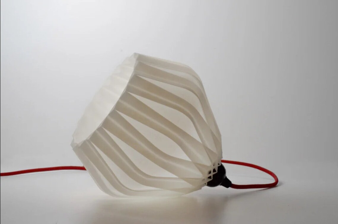 3D Printed Origami-style Lamp Shade - Etsy
