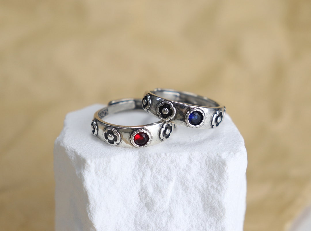 Howls Ring Inlaid With Shiny Diamonds, A Pair of S925 Silver Howling Rings Sophie Rings, Couple ...
