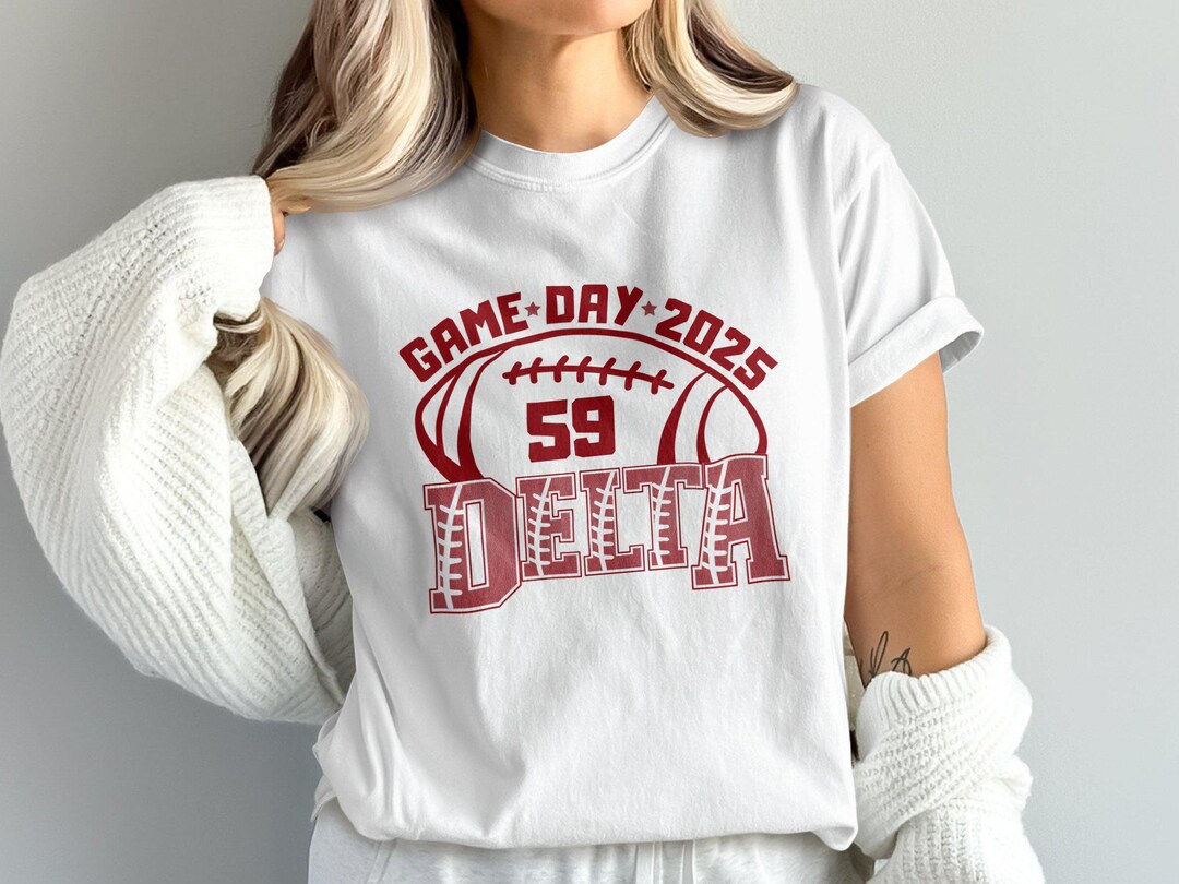 Delta Sigma Theta Sorority Inspired Football Tshirt Super Bowl 59 DST ...