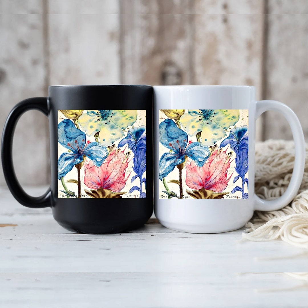 Salvador Dali Fleurs Mug, Salvador Dali Art Print Mug, Painting Mug ...
