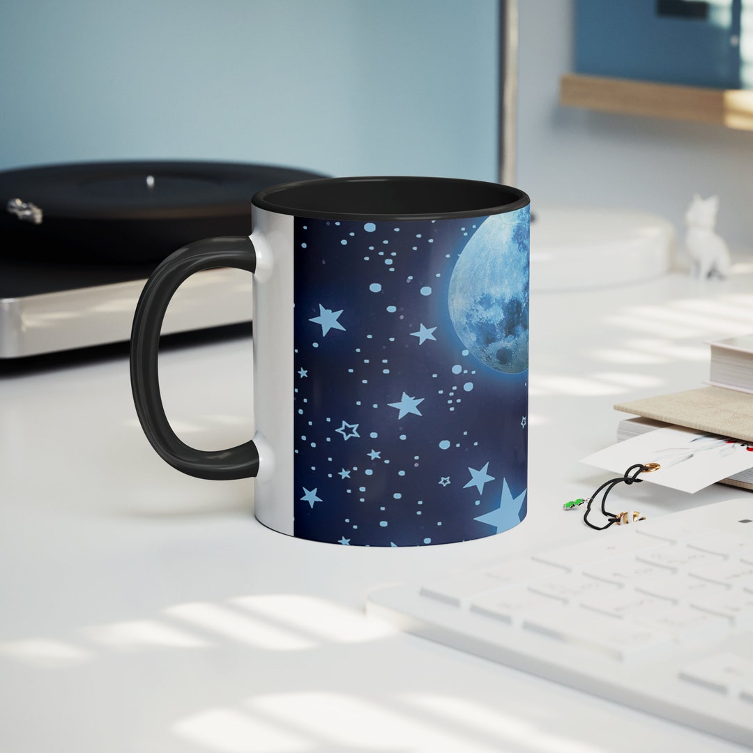 Moon & Stars Mug, Night Sky,moon, Stars, Celestial Mug - Etsy