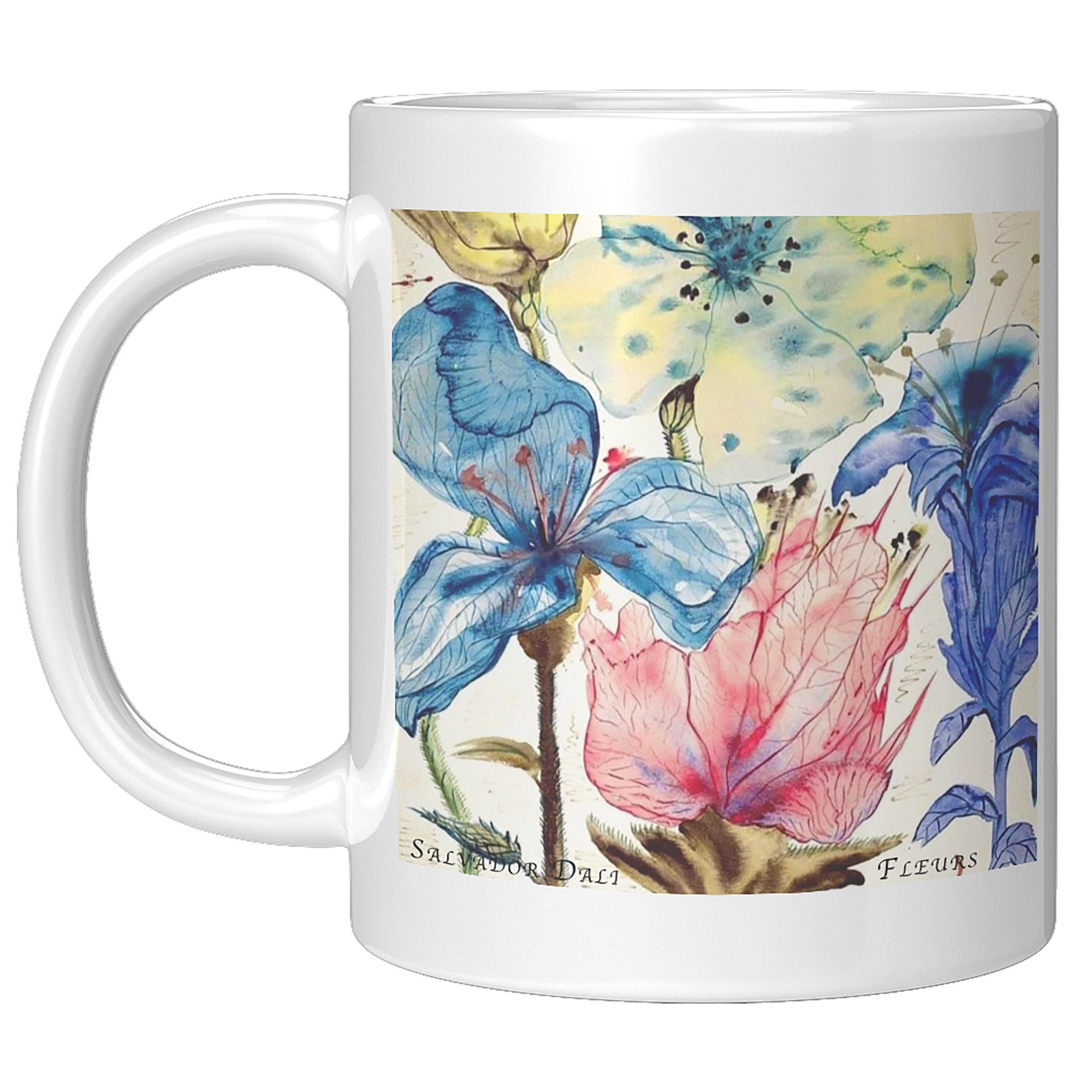 Salvador Dali Fleurs Mug, Salvador Dali Art Print Mug, Painting Mug ...