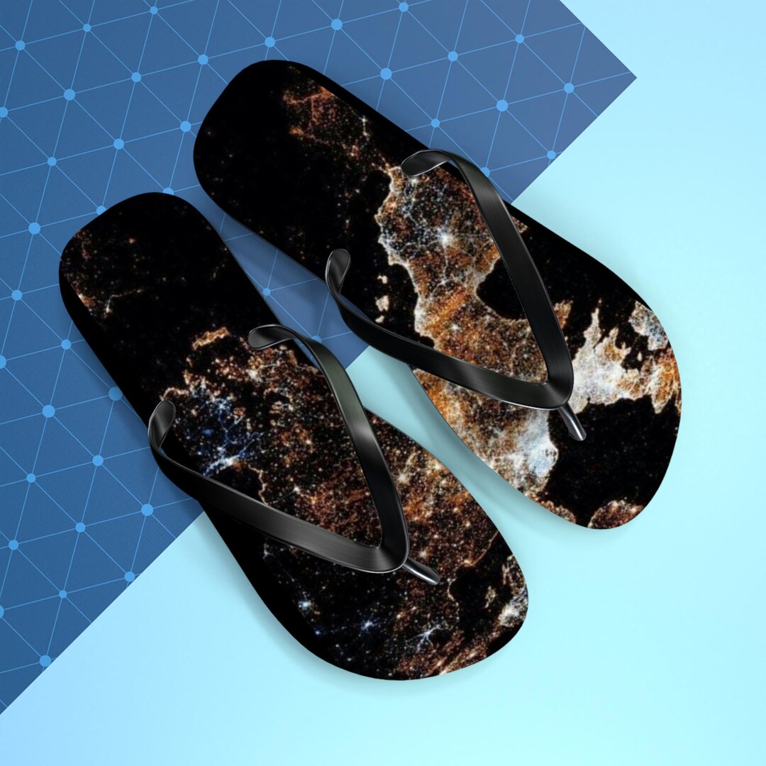 Earth Design Flip Flops: Beach & Nature Lover Sandals - Etsy