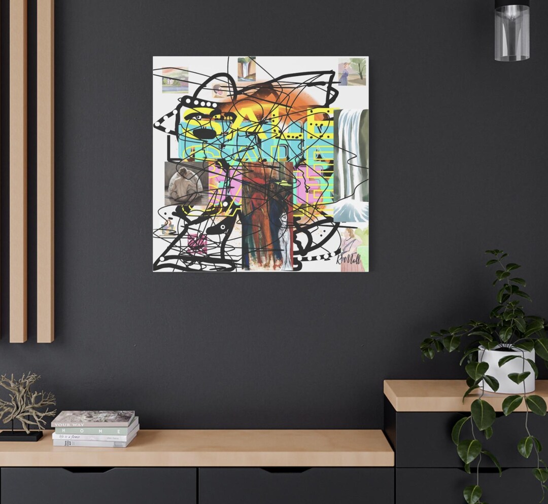 Canvas Print, Op Art Confusion Wall Art, Modern Home Decor, Abstract ...