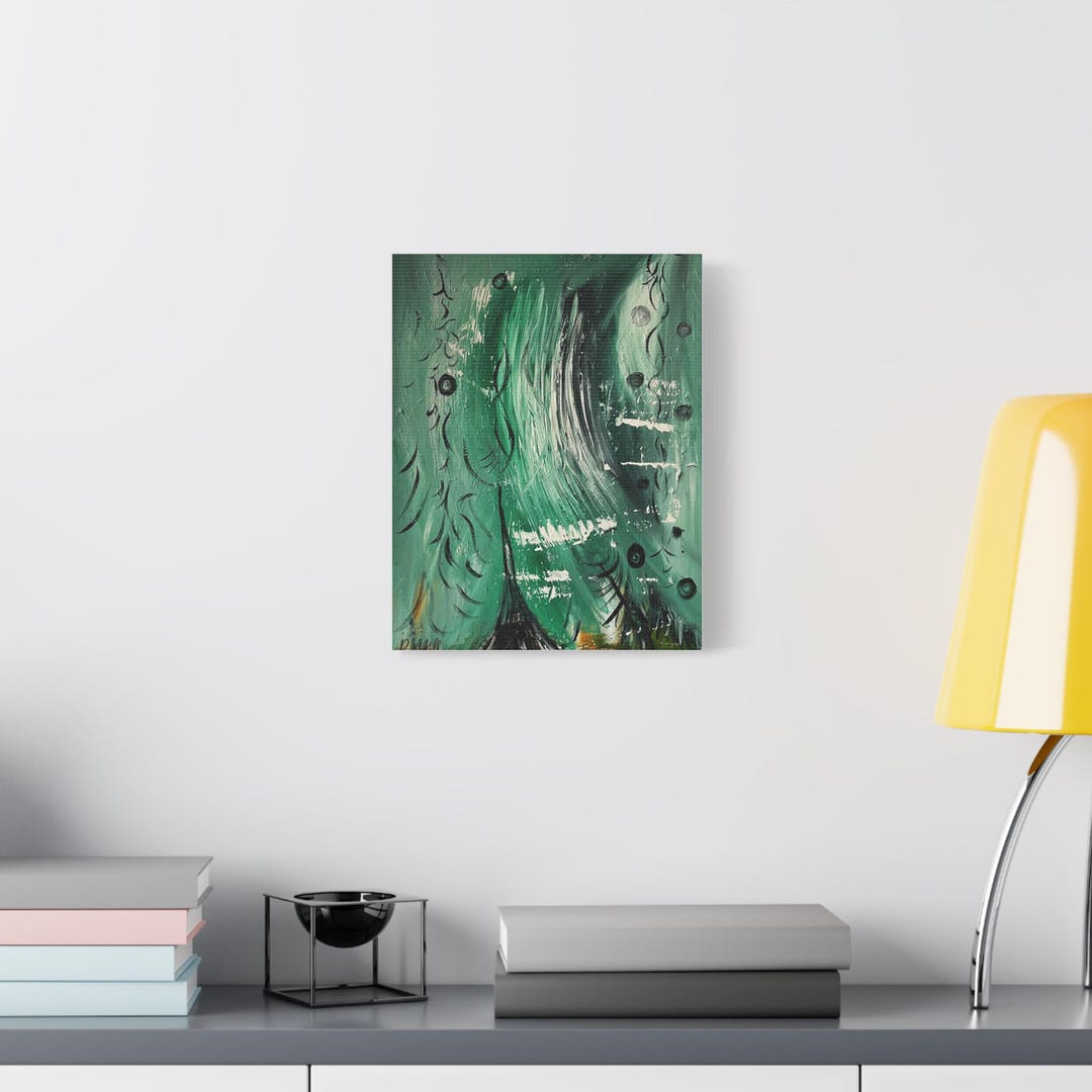 Abstract Orca Whale Canvas Art: Green Modern Wall Decor - Etsy