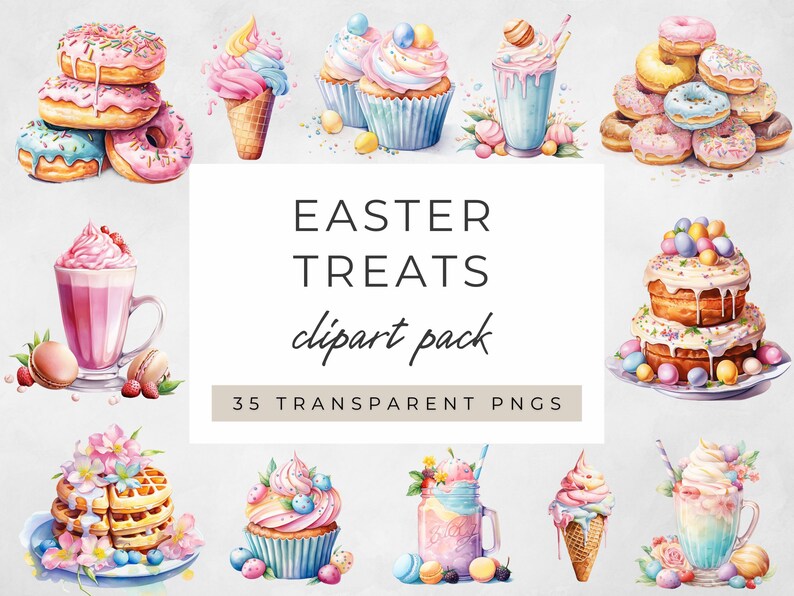 Easter Candy Clipart, Easter Sweets PNG, Easter Food Clipart, Easter ...