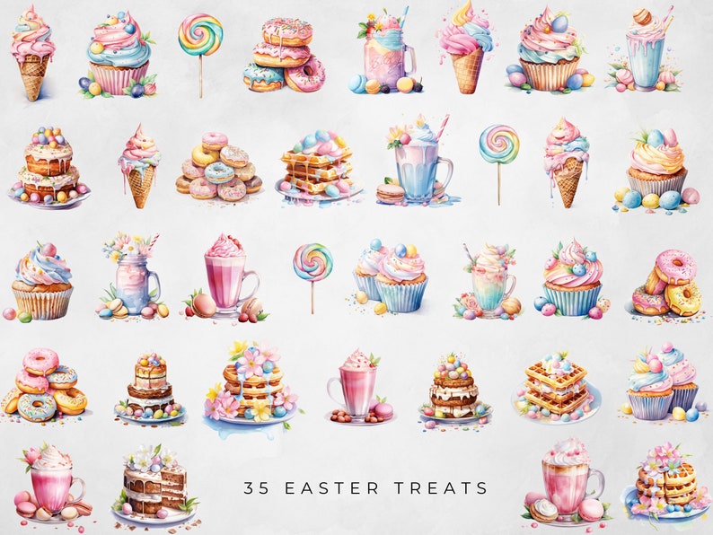 Easter Candy Clipart, Easter Sweets PNG, Easter Food Clipart, Easter ...